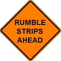 The Traffic Sign Store: Rumble Strips Ahead - 18-, 24-, 30- or 36-inch