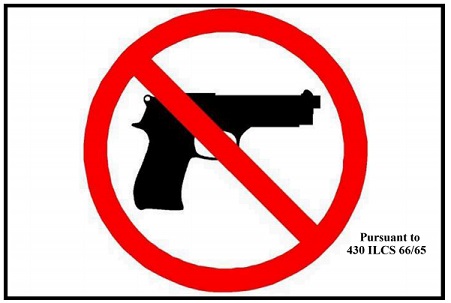 The Traffic Sign Store: Gun Prohibition (Illinois) - 6x4-inch